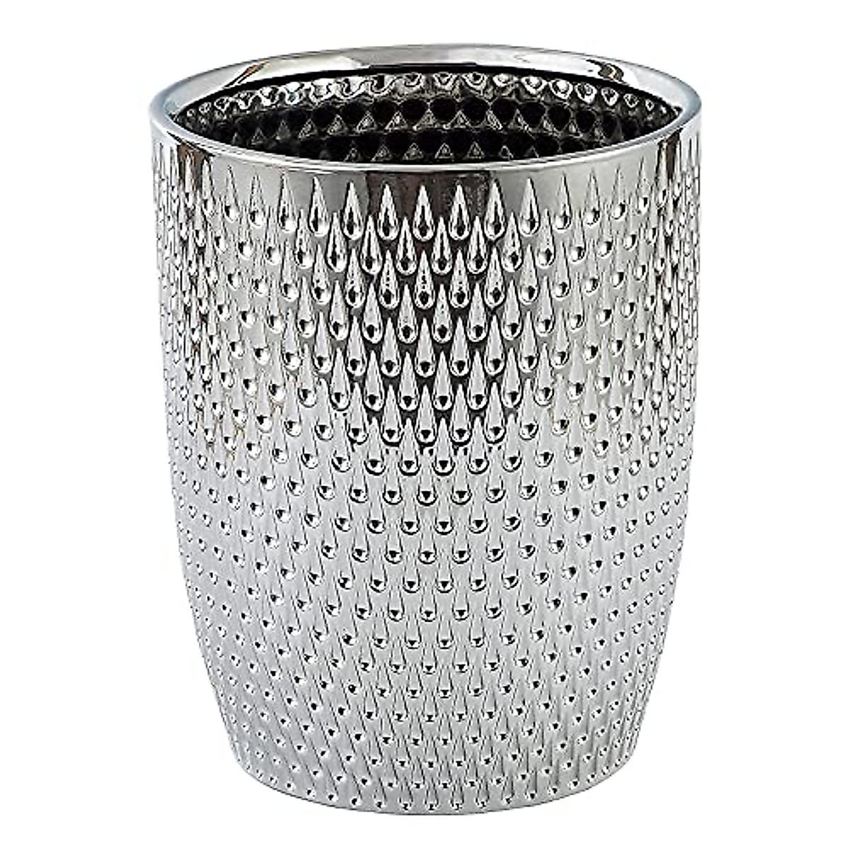 BASDHE Bathroom Accessories Set 5 Piece Bath Ensemble Includes Trash Can,Toothbrush Holder,Toothbrush Cup,Soap Dispenser,Soap Dish for Decorative Countertop and Housewarming Gift, Grey