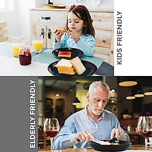 32 Pcs Wheat Straw Dinnerware Sets-Black Dinnerware Sets For 8- Unbreakable Outdoor Camping Dishes With Large Plates, Bowl And Cup Set-BPA Free,Lightweight,Microwave Safe Wheat Straw Plates And Bowls