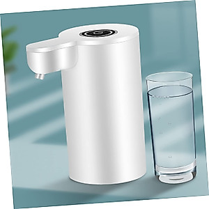 Uonlytech 2 Sets Barreled Water Pump Water Bottle Pump Dispenser Water Pump for 5 Gallon Bottle Water Jug Pump Electric Water Charging Drinking Water Dispenser Hydraulic Pump Pp USB White