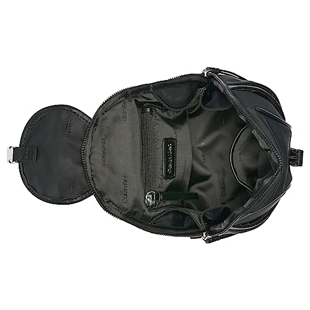 Calvin Klein Shay Organizational Mini Backpack, Black/Silver