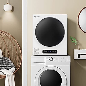 Bonnlo 9LBS Portable Clothes Dryer, 2.6 Cu.Ft Compact Front Load Tumble Laundry Dryer with Stainless Steel Tub, 800W High End Touchscreen Control, White