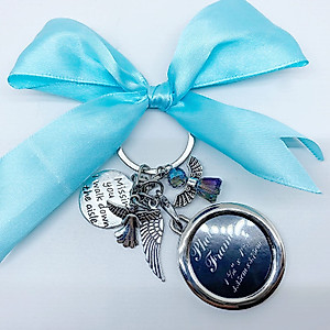 HLXFF3 ZTMERLO Bride Memorial Charm Wedding Bouquet Charm Missing You As I Walk Down the Aisle Wedding Remembrance Charm for Bouquet (silver missing u)