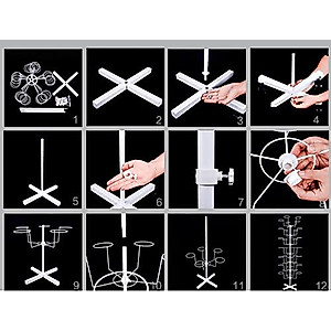 LOYALHEARTDY Hats Stand Display, Adjustable Iron Hat Rack Stand, Hat Rotating Display 35 Hats Rotating Hat Display Rack Free Standing Metal Floor Caps Head-wear Stand 7 Tier (Black)