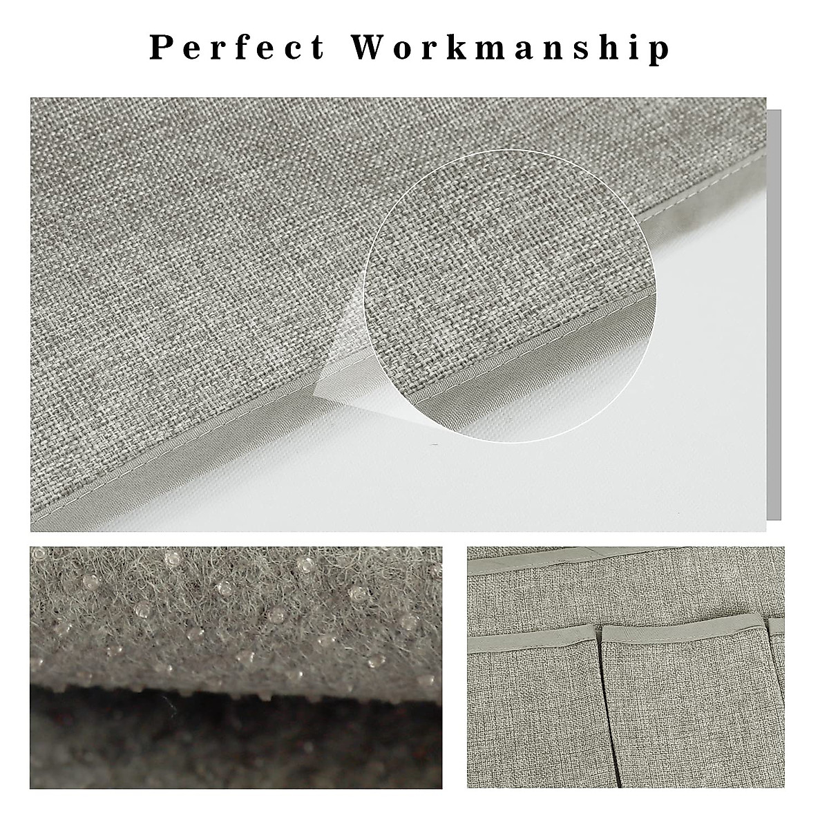 Joywell Anti-Slip Armrest Covers with 8 Pockets for Sofa Couch, Armchair Caddy & Organizer for Remote Control, Phone, iPad, Super Durable Arm Protector for Dog, Cat, Pets, 1 Pcs, Silver Grey