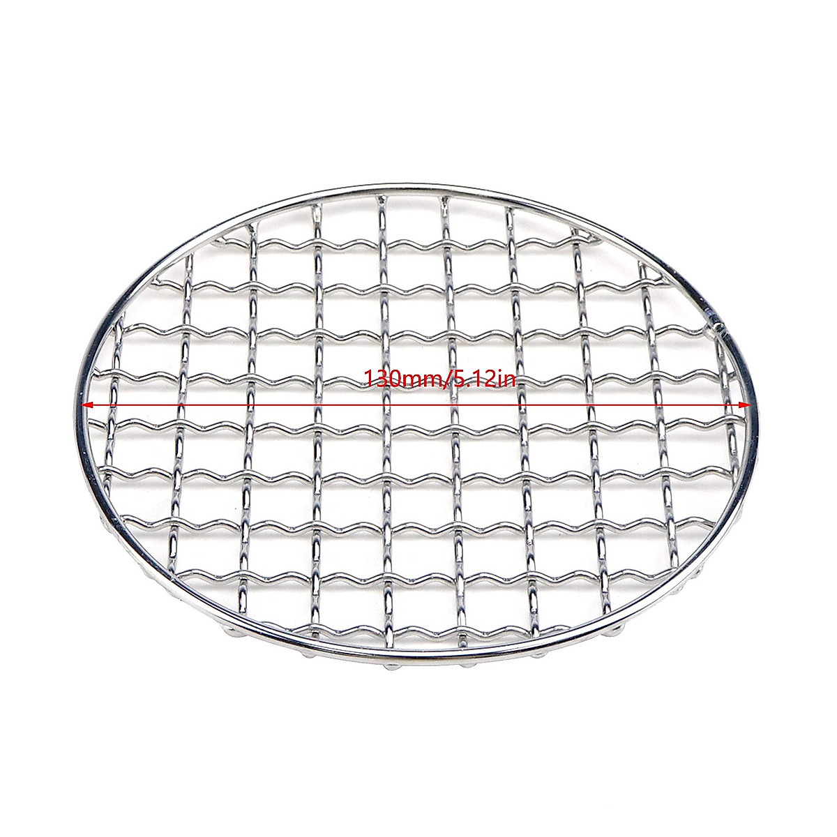 Pastlla Cooling Rack Stainless Steel Metal Wire Rack Barbecue Carbon Baking Net Grill Round Cooling Rack 130mm/5.12in