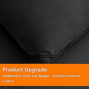 TAIMIT California King Comforter Set - 7 Pieces, Bed in a Bag Bedding Sets with All Season Soft Quilted Warm Fluffy Reversible Comforter,Flat Sheet,Fitted Sheet,2 Pillow Shams,2 Pillowcases,Dark Grey