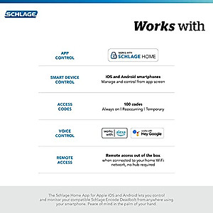 Schlage Encode Smart Wi-Fi Deadbolt with Century Trim in Matte Black
