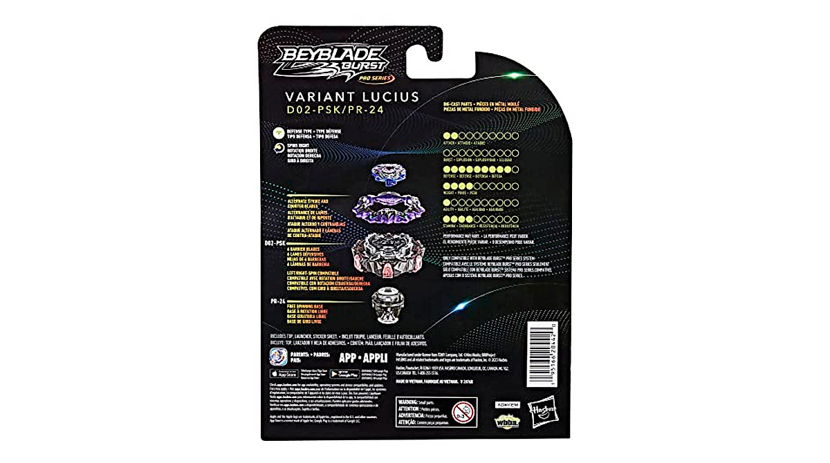 Beyblade Burst Pro Series Variant Lucius Spinning Top