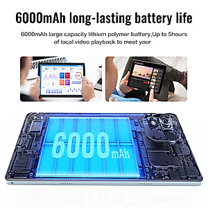 MERRYROYAL Tablet 10.4 inch 32GB Android 11 Quad Core 6000mAh 1332x800 HD CTP Tablets (LightGray)