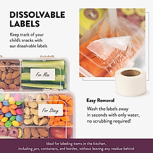 Mothercould Snack Box Set for Kids - 8 Compartments, Reusable Snack Solution with 100 Dissolvable Labels | Easy to Clean, Dishwasher Safe, BPA-Free, Food Grade, Durable and Secure Design (2 Pack)