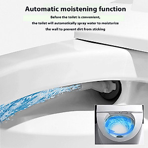 Smart Advance Luxury Bidet Toilet,Elongated One Piece Adjustable Functions Bidet Seats with Soft Closing Seat Functions and Air Dryer,Hip Cleaning Nozzle Cleaning, White