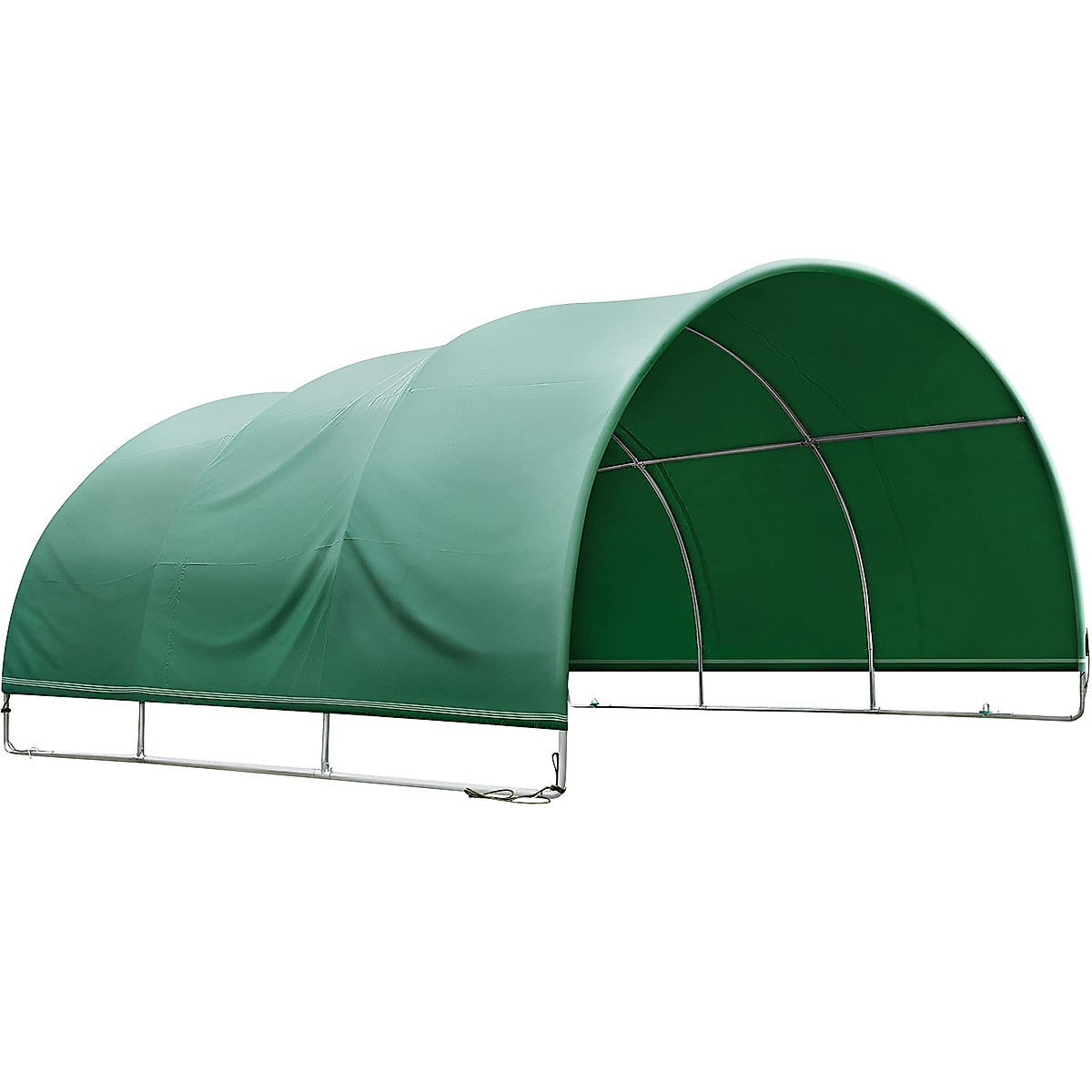 VEVOR Livestock Shelter, 9.9'x 10'x 5.5' Corral Shelter, Steel Metal ...