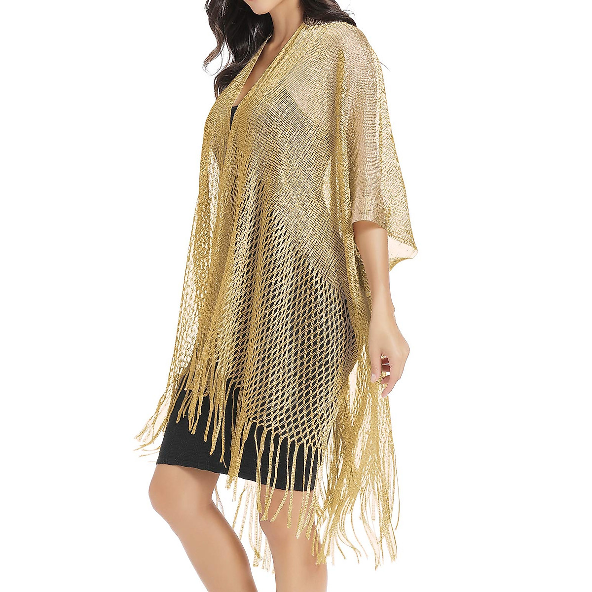 Rheane Gold Kimono Shawls and Wraps
