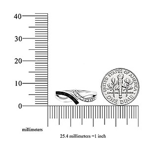 Dazzlingrock Collection 0.06 Carat (ctw) Sterling Silver Round Black and White Diamond Ladies Bypass Promise Ring, Size 8