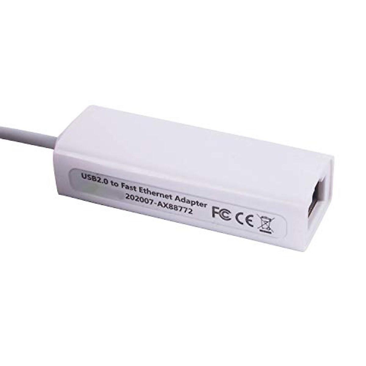 USB to RJ45 LAN Ethernet Adapter 100Mbps USB to RJ45 LAN Converter 10M 100M with Asix AX88772B AX88772 Chip (Micro USB to RJ45)