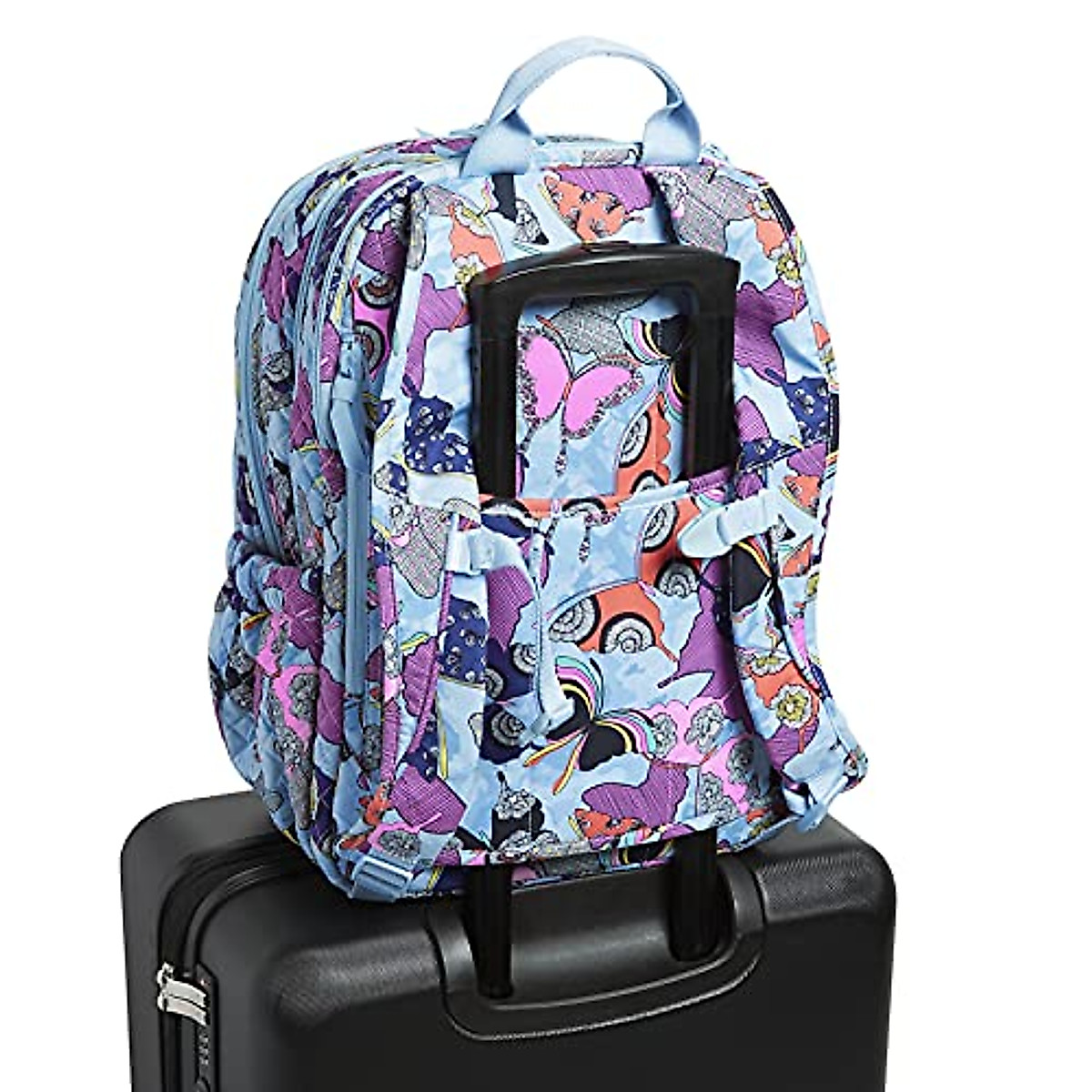 Vera Bradley Women's Cotton XL Campus Backpack, Butterfly By - Recycled Cotton, One Size
