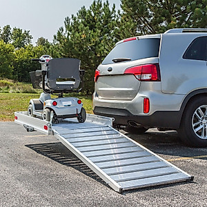Discount Ramps Elevate Outdoor Premium Aluminum Hitch Cargo Carrier Class III or IV with 58" Long Loading Ramp - 500 lb Capacity