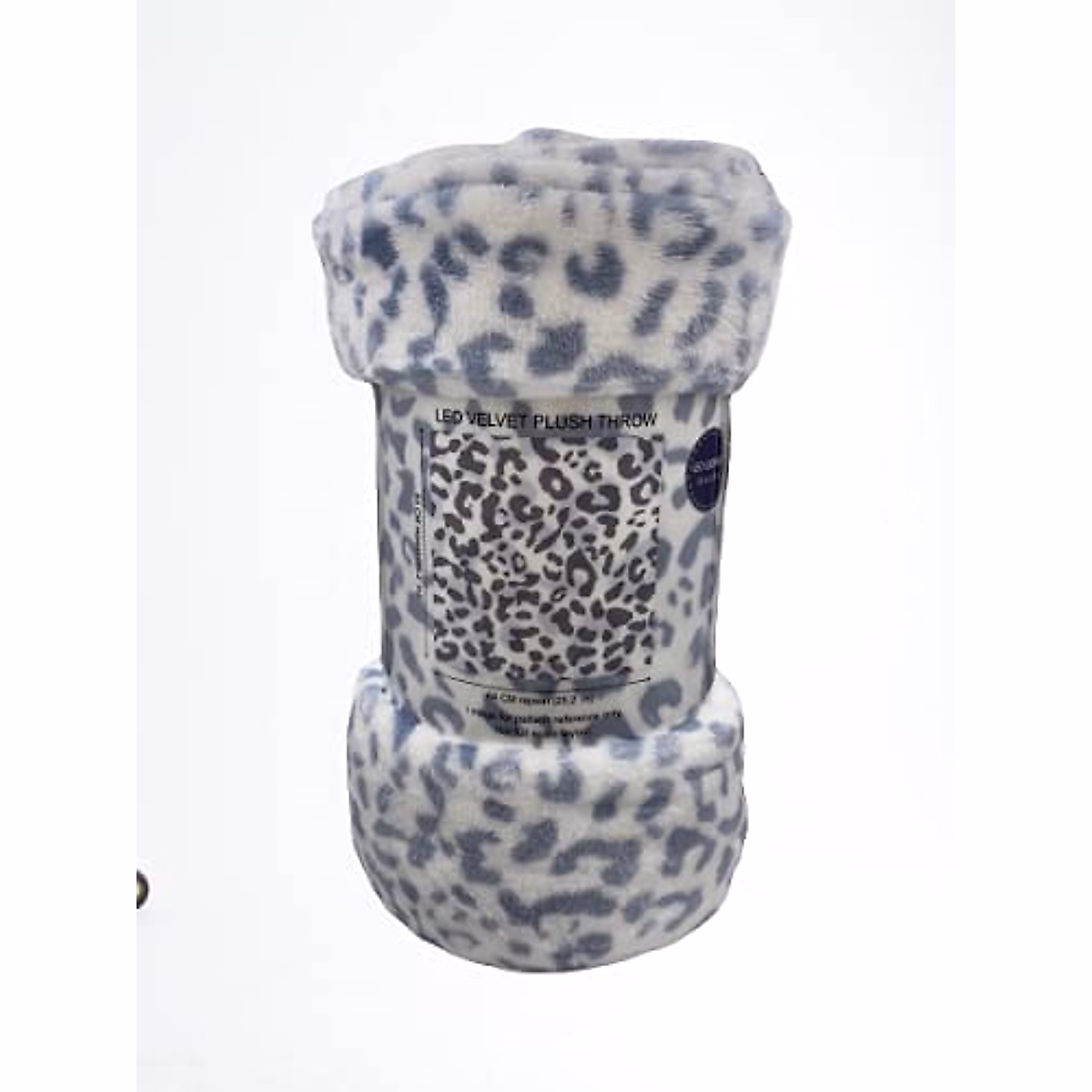 Noble House by Décor&More Extra Heavy and Plush Oversized Throw Blanket (50" x 70") - Grey&White Leopard