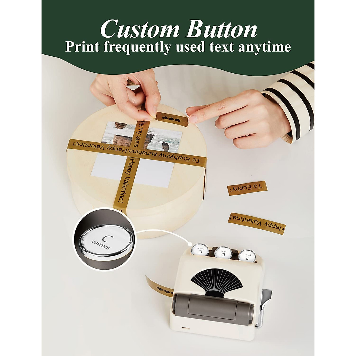 MakeID HD(300dpi) Label Maker Machine with 4 Rolls Tape, Bluetooth Multifunction Label Printer Available for Smartphone, Smart Sticker Maker with Multiple Templates for Office Home Organization