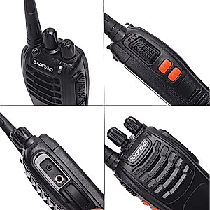Walkie Talkies for Adults Long Range, Baofeng BF-888S Handheld Two Way Radios with Earpiece and Mic, Rechargeable Walkie Talkie with Li-ion Battery and Charger, Wireless Walky Talky(2 Pack)