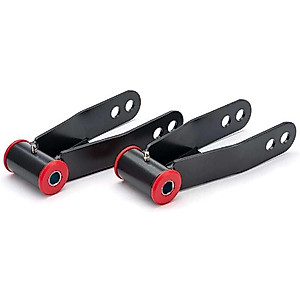 410520 Rear Drop Lowering Shackle Suspension Kit 2-3" Compatible With 1988-1998 Chevy & Gmc C1500/C2500 1988-2019 Silverado Sierra 1500 Gmc Sierra 1500 K2500 Yukon 2wd 4wd Replaces