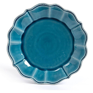 GADEN 12-Piece Dinnerware Set Denim Household Plate Bowl Embossed Tableware Combination (Color : D, Size : As Shown)