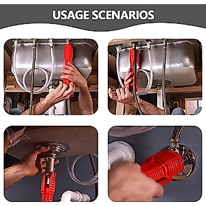 Faucet and Sink Installer（8-in-1）Multi-purpose Wrench Plumbing Tool for Toilet Bowl/Sink/Bathroom/Kitchen Plumbing Repair Installation Hand Tools(red)…