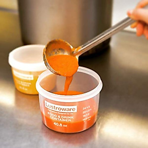 (Set of 3) Lustroware Airtight Nestable Food Container Set with Lid, Kitchen Home Reusable Meal Prep Storage, Canister with Calibration, Dishwasher & Microwave Safe (8.5, 17, 25 oz)