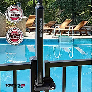 (Set of 2) Safetech SL-50H Magnetic Gate Latch - Top Pull Safety Magnetic Latching Technology Lock for Swimming Pool, Garden, Pool and Various Gates Security Lock for Kids & Pet Safety