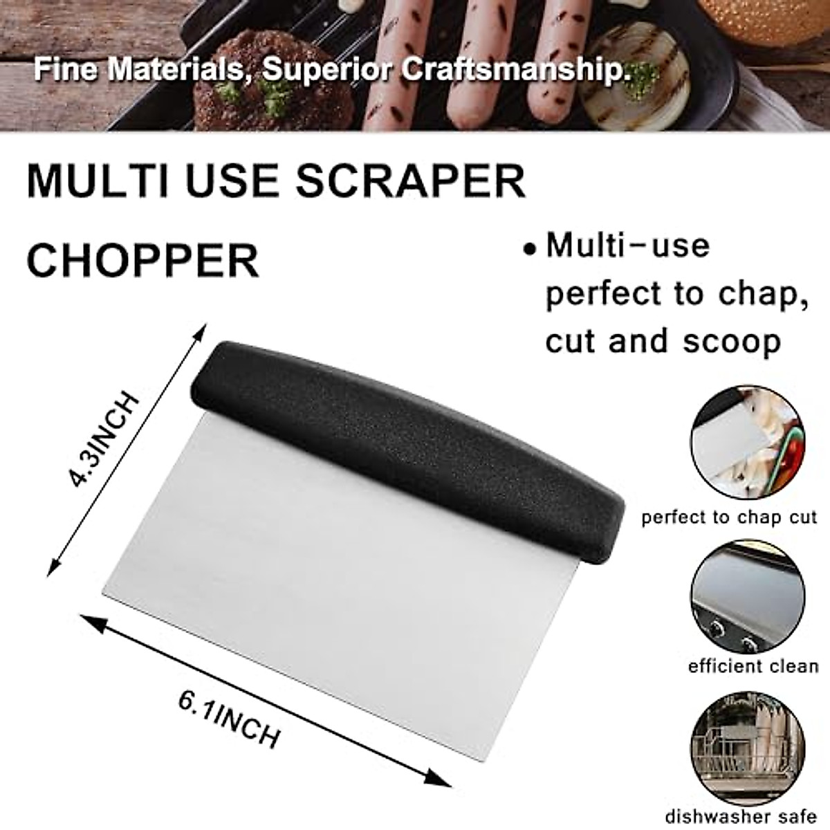 ROMANTICIST Professional Griddle Accessories Set with Carry Bag, Stainless Steel 25PC Grill BBQ Spatula Set, Complete Flat Top Grill Tools Kit for Men Women Indoor/Outdoor Hibachi Grilling