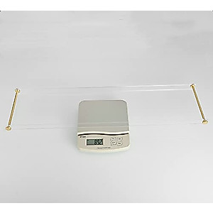 Bathtub Tray Tub Rack - Clear Acrylic Tray Tub Shelf with Gold Rails to Hold Book, Phone, Candle, Wine & Tablet - Waterproof Caddy Bathroom Accessories, Luxury Gifts for Women, Beelee BA0011G