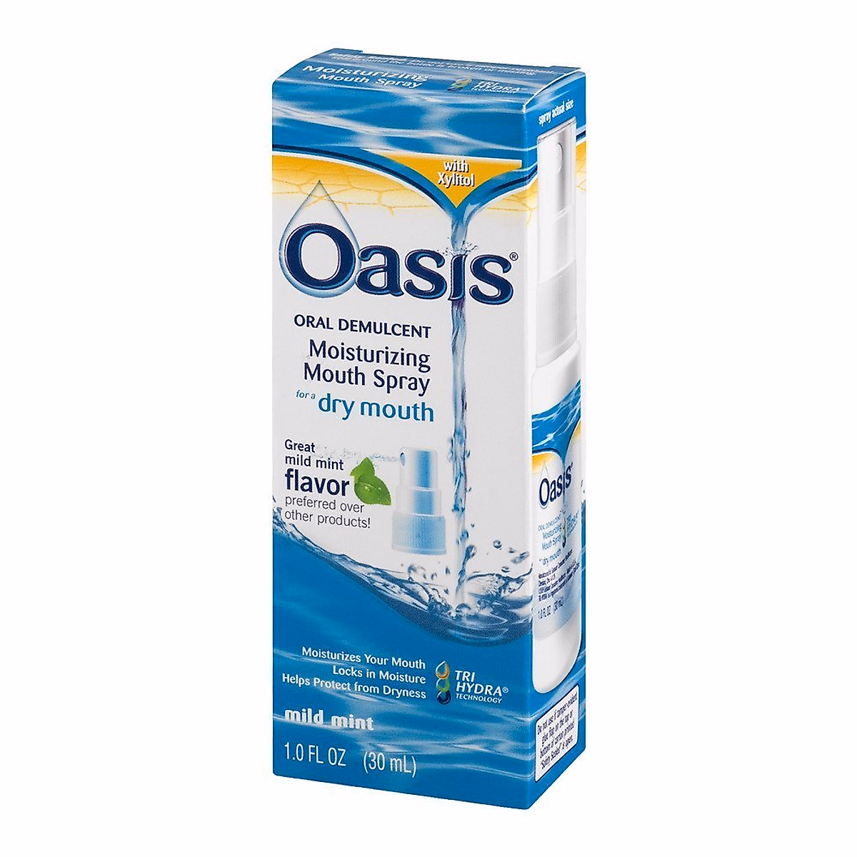 Oasis Mouth Moisturizing Spray, Mild Mint, 1 Fl Oz