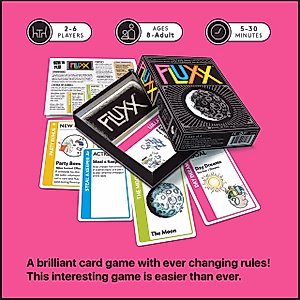 Looney Labs Fluxx 5.0 Card Game Fun, Fast-Paced, Ever-Changing Rules, Perfect for Family Game Night and Parties
