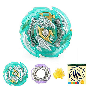 Bay Burst Battling Top Blades Evolution Turbo God Bey Red Lr Launcher Grip Kit Starter Set B-148 Booster Heaven Pegasus.10P.Lw Sen Attack Gyro Bey Battle Gaming Tops Novelty Spinning Toy Gift for Boys