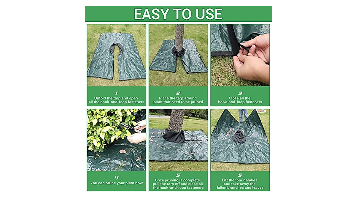 Pruning Tarp: Adjustable, Durable & Portable for Garden
