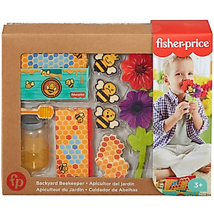 Fisher-Price Backyard Beekeeper, 13-piece pretend beehive play set for preschool kids ages 3 years and up