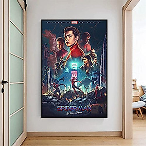 ZUOSH Superhero Spiderman No Way Home Spiderman Movie Poster Spiderman Canvas Wall Art HD Print for Living Room Bedroom Playroom Wall Art Decor Give Kids Boys Room Decor Gift 16x24 Inch Unframed