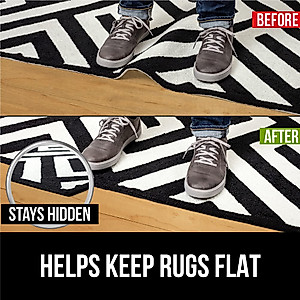 Gorilla Grip Extra Strong Rug Pad Gripper, 6 x 8.8 FT, Grips Keep Area Rugs in Place, Thick, Slip and Skid Resistant Pads for Hard Floors, Under Carpet Mat Cushion and Hardwood Floor Protection