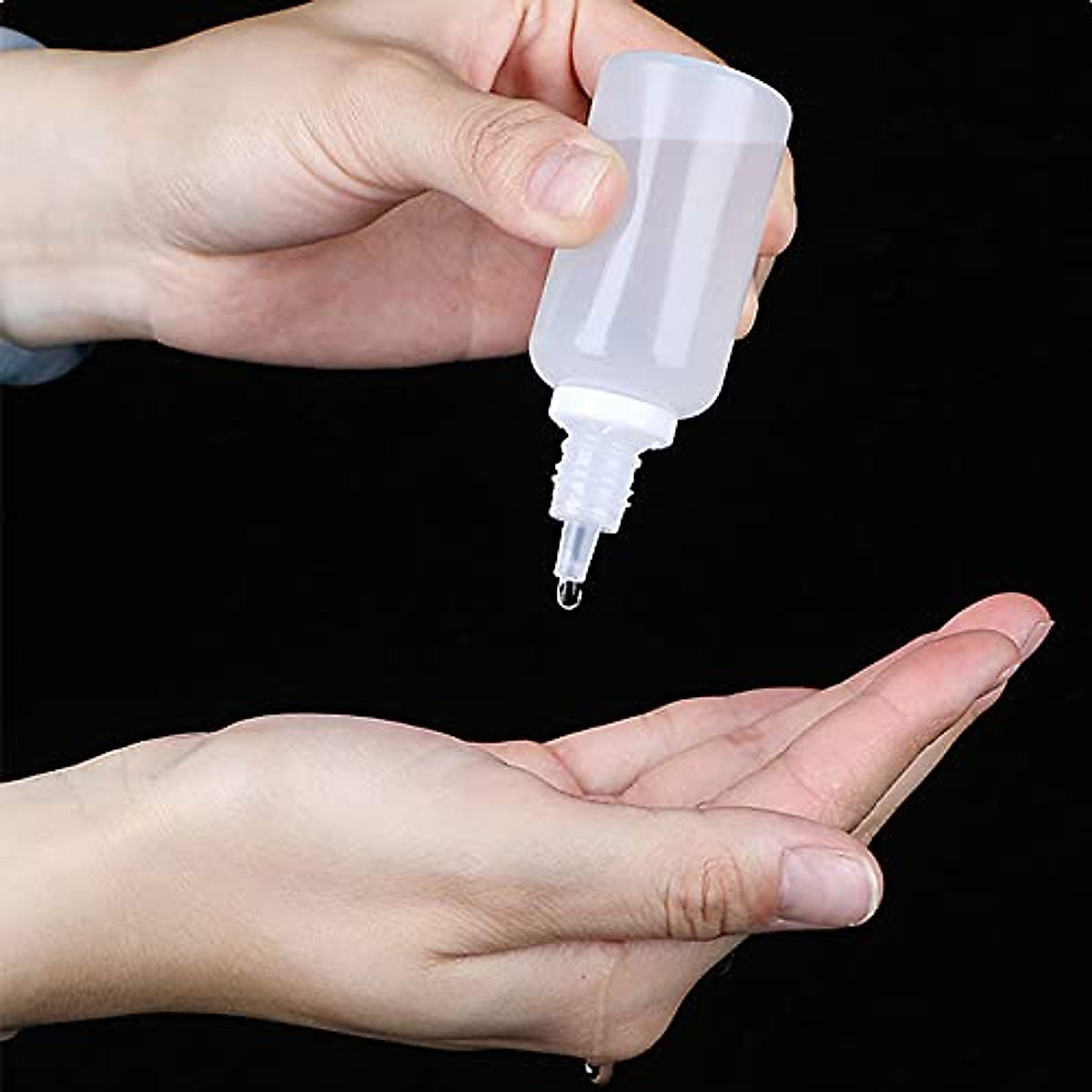 Othmro 20Pcs 0.2oz Lab Dropping Bottles 5ml PE Plastic Bottles Lab Eye Dropper Bottles Squeezable Eye Liquid Drop Bottle Small Mouth Drop Bottles Sample Seal Storage Bottles with Yellow Cap for Travel