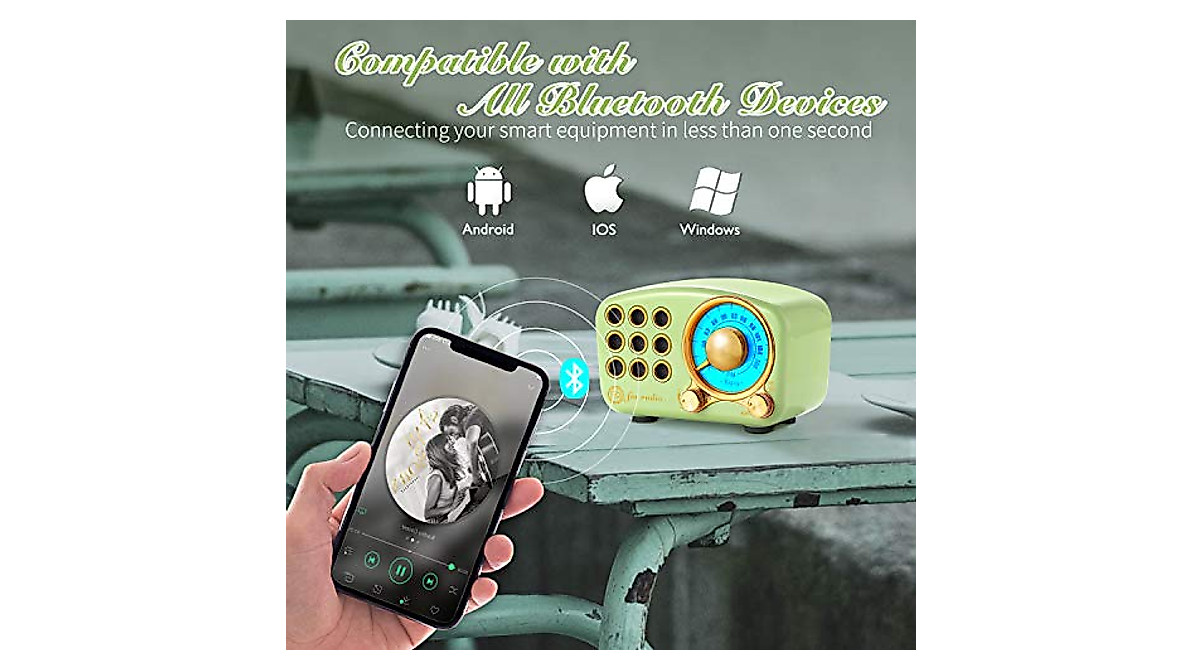 Retro Bluetooth Speaker - Vintage Style with Powerful Sound
