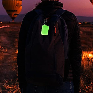 Geiomoo Silicone Case Compatible with Jabra Elite 4 Active, Protective Cover with Carabiner (Luminous Green)