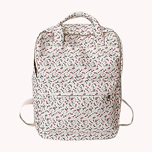 Aktudy Fashion Floral Printed Backpack Student Travel Large Capacity School Bag