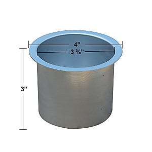FR Universal Replacement Metal Cup Holder, Silver, 3 3/8" Diameter