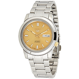 Seiko Series 5 Automatic Gold Dial Men's Watch SNKK13J1