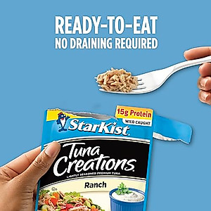 StarKist Tuna Creations Ranch, 2.6 oz pouch (Pack of 12) (Packaging May Vary)