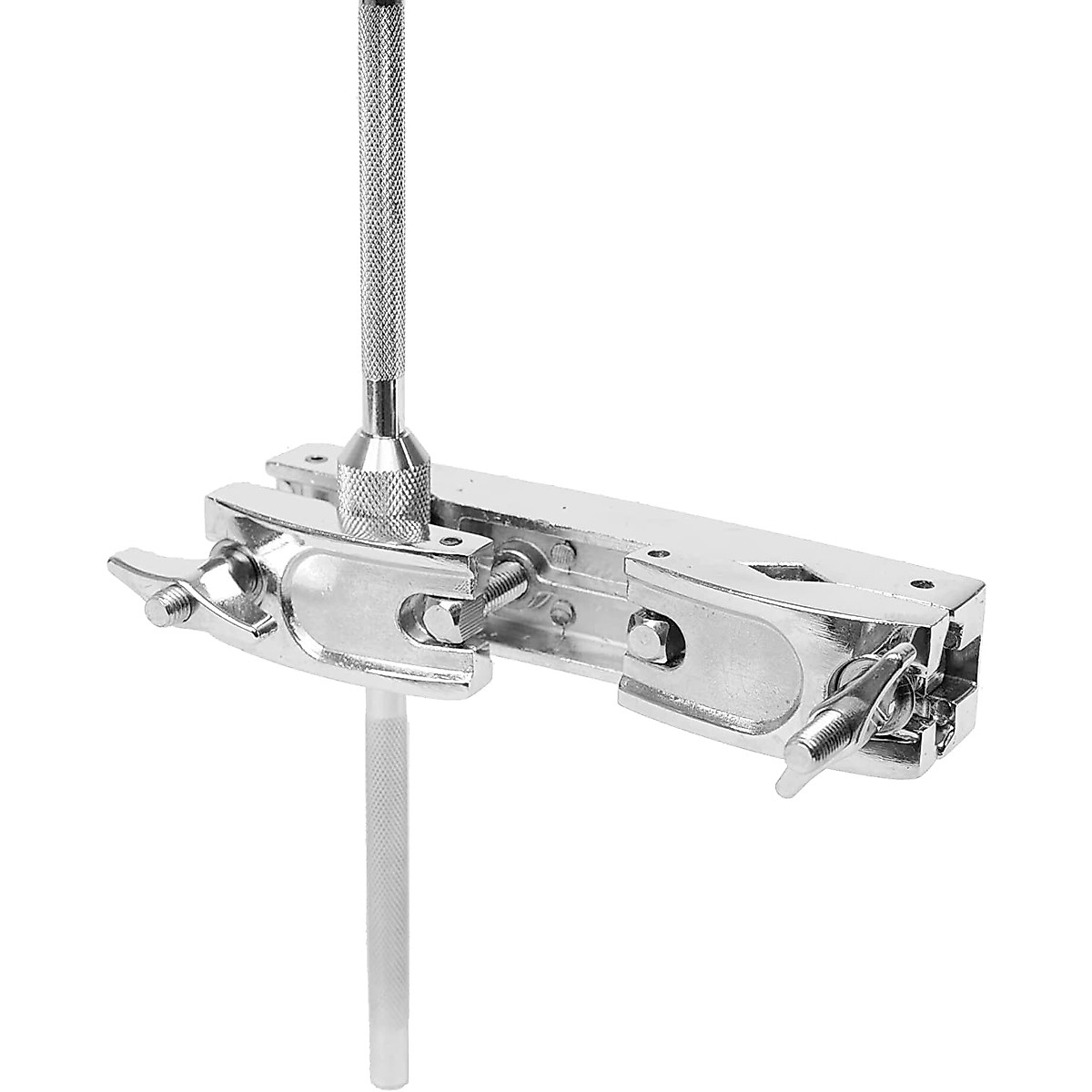 Jiayouy Straight Rod Cowbell Clamp Mounting Up or Down Adjustment for Drum Set Percussion Accessories Dual-End