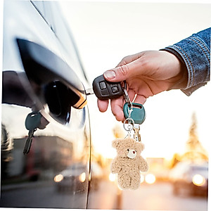 BESTOYARD 8 Pcs Key Chain Pendant Bear Purse Car Keychain for Women Baby Bath Mitten Fluffy Kawaii Keychain Car Key Ring Keychain for Backpacks Kawaii Bag Kid Accessories Cute Alloy