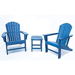 LuXeo LUX-1518-NAVY2T Hampton Adirondack 3-Piece Set, Navy