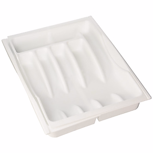Rubbermaid Adjustable Cutlery Tray, White
