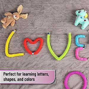 Mr. Pen- Pop Tubes Sensory Toys, 6 Pack, Large, Pop Tubes, Pop Tube, Pop Tubes Fidget Toys, Fidget Tube, Sensory Tubes for Toddlers, Tubes for Kids, Sensory Fidget Tubes, Sensory Tube